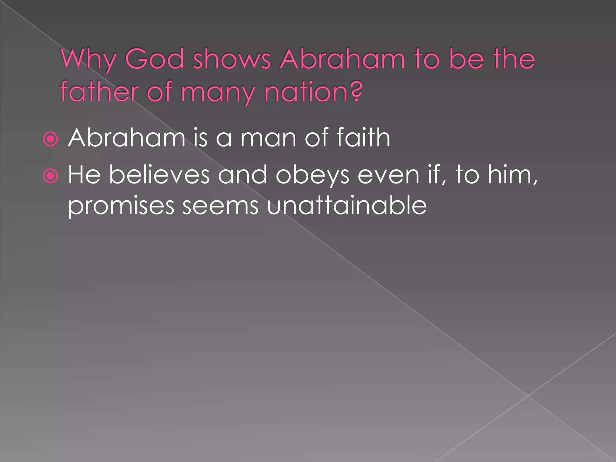 Abraham the great nation | PPT | Free Download
