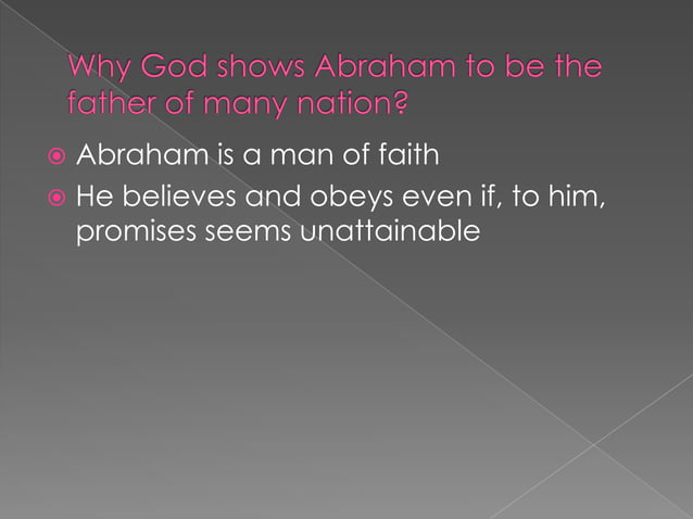 Abraham the great nation | PPT | Free Download