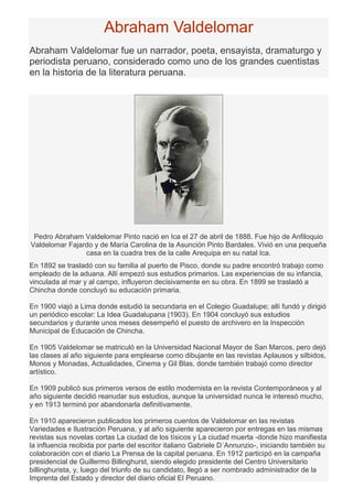 Abraham valdelomar | PDF