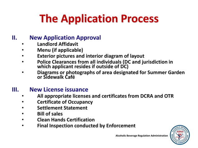 The Liquor License Application Process