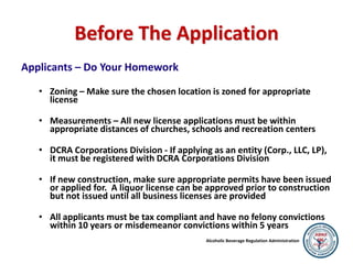 The Liquor License Application Process | PPT