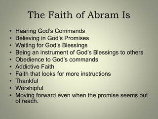 Having the Faith of Abraham - Genesis 12:1-9 | PPTX