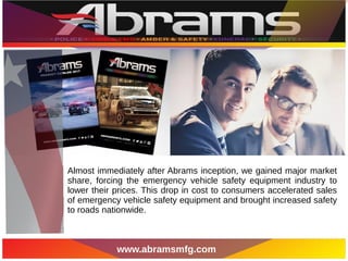 Abrams MFG - Emergency Warning Lights & Sirens || Abramsmfg.com