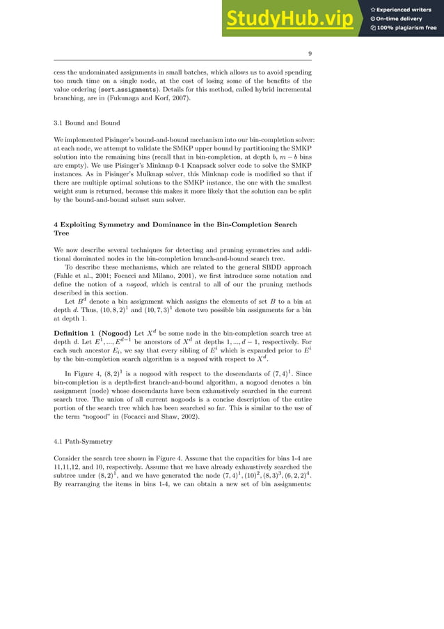 A Branch And Bound Algorithm For Hard Multiple Knapsack Problems Pdf