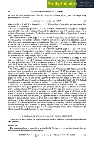 A Branch And Bound Algorithm For The Maximum Clique Problem | PDF