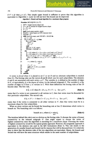 A Branch And Bound Algorithm For The Maximum Clique Problem | PDF