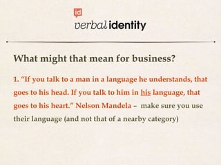 A brand's verbal identity creates its future | PPT