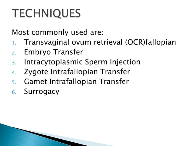 Artificial Reproductive Technology | PPTX | Infertility | Reproductive ...