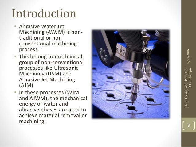 Abrasive water jet machining