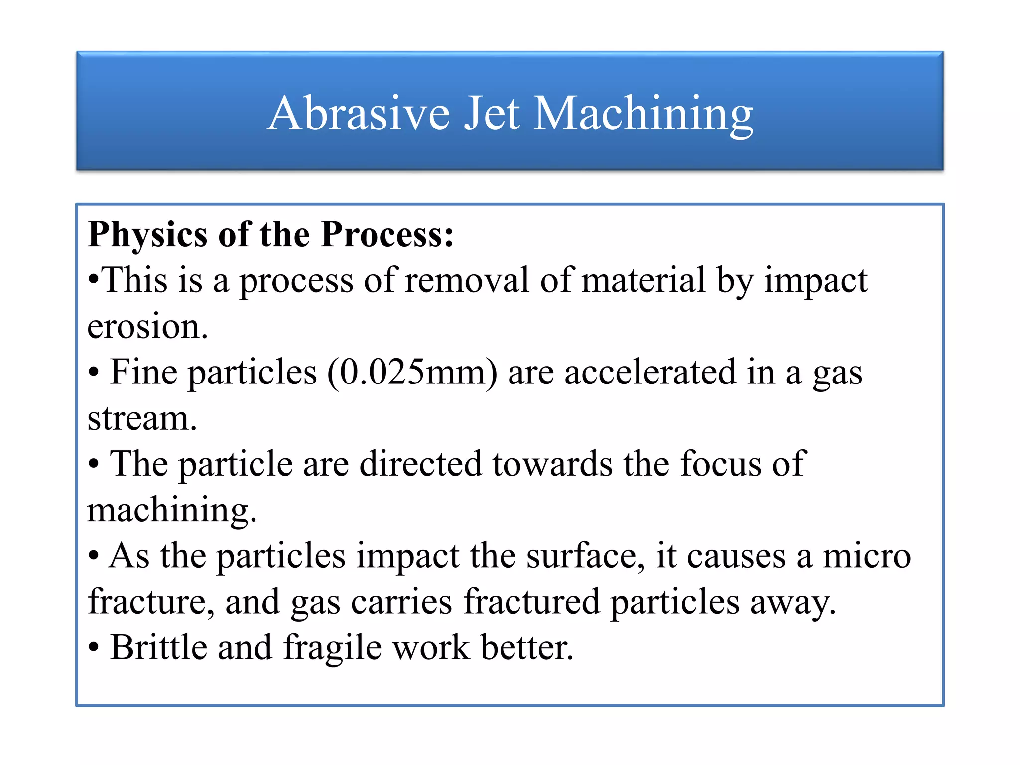 Abrasive jet machining | PPSX