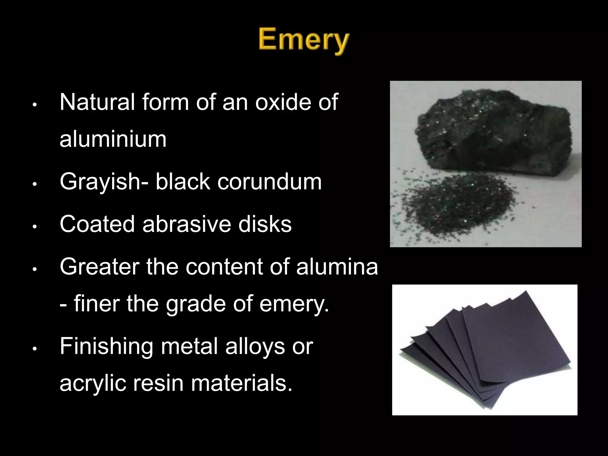Abrasives and polishing agents in dentistry | PPTX