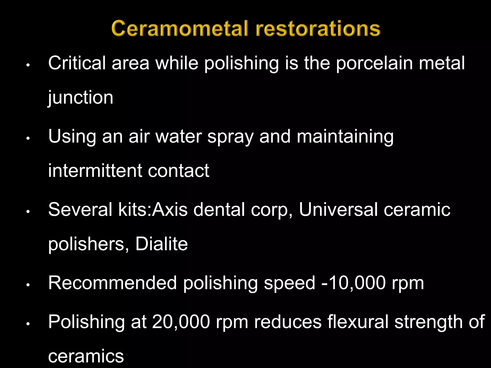 Abrasives and polishing agents in dentistry | PPTX