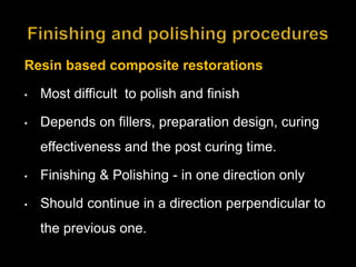 Abrasives and polishing agents in dentistry | PPTX