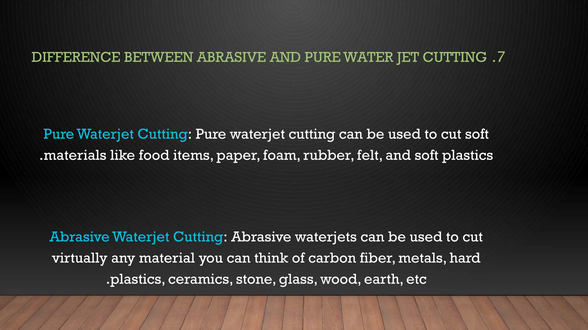 Abrasive Water Jet Cutting (AWJC) Presentations.pptx | Chemistry | Science