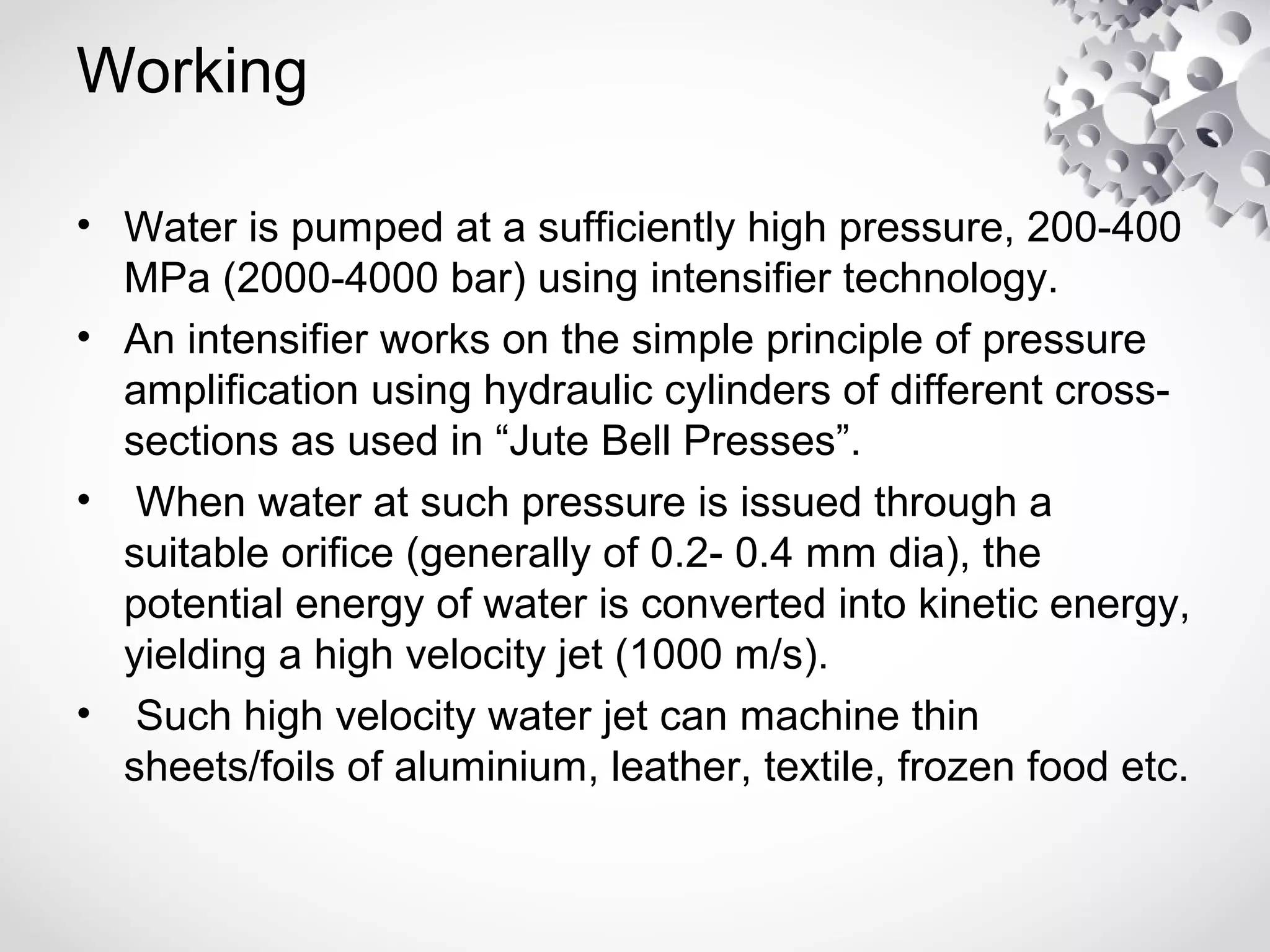 Abrasive water jet machining | PPT