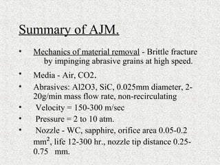 Abrassive jet machining | PPT