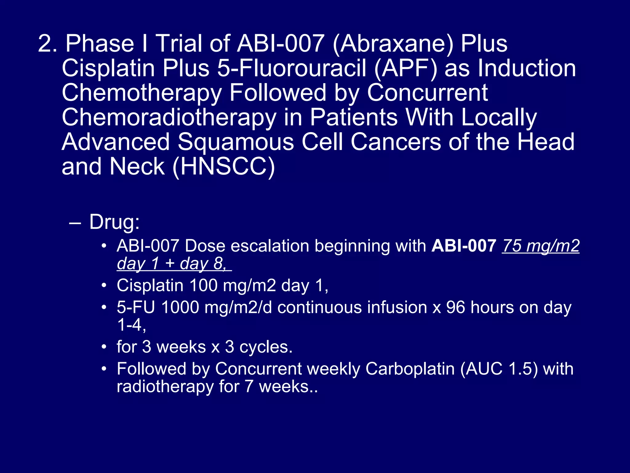 ABRAXANE in Radiation Therapy | PPT