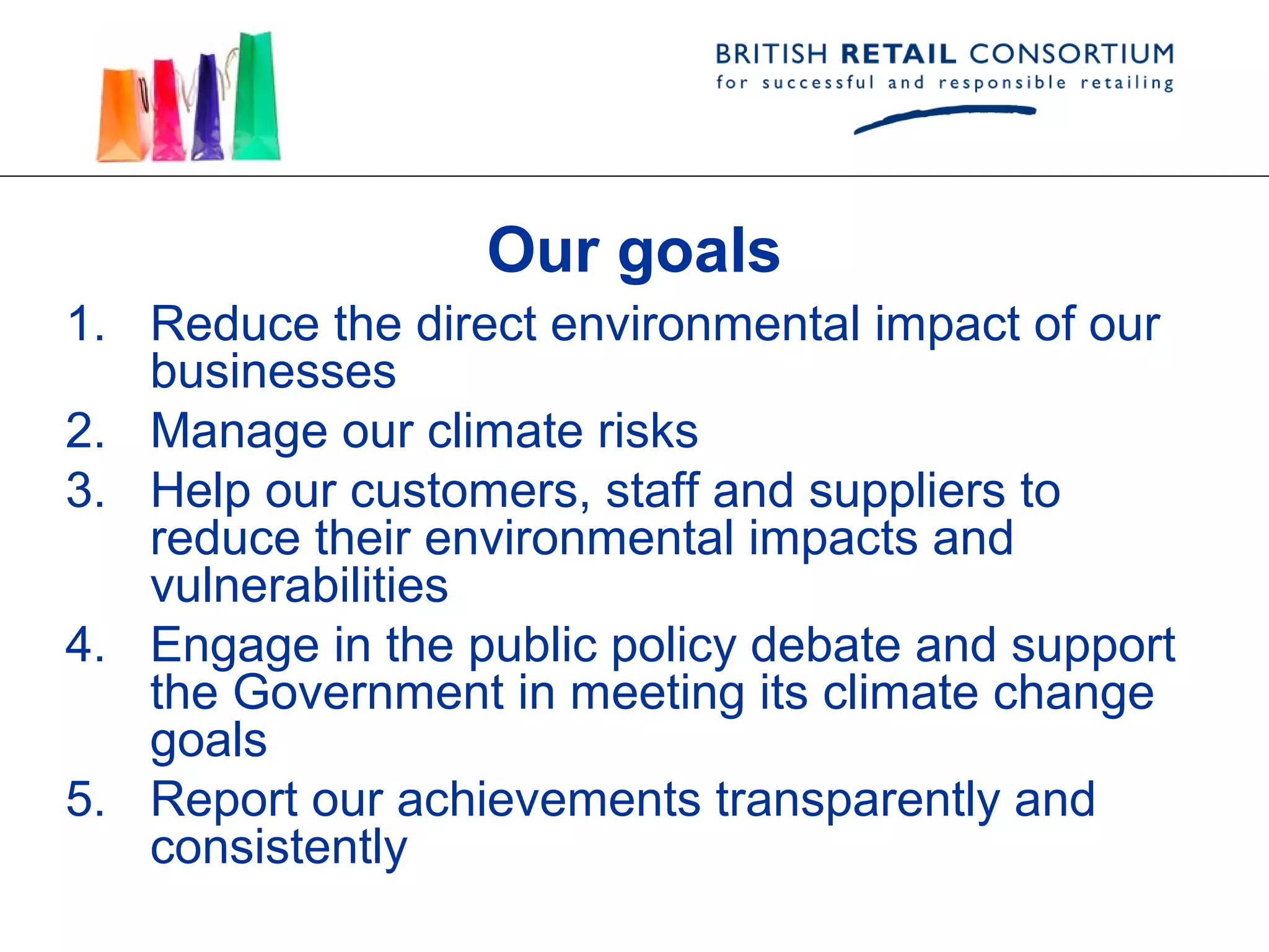 A Better Retail Climate launch 2008 | PPT