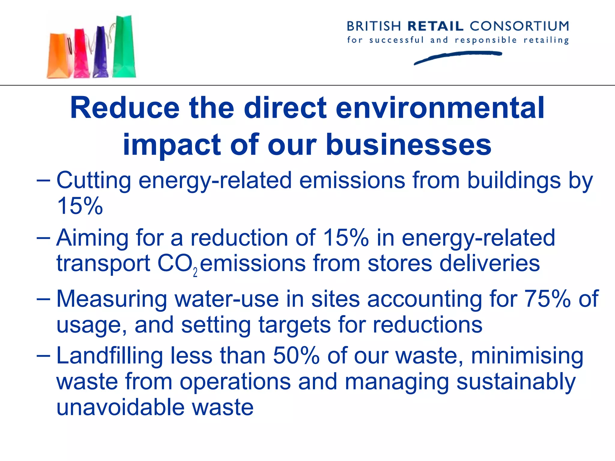 A Better Retail Climate launch 2008 | PPT