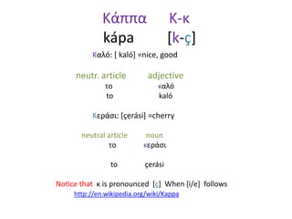 Greek alphabet. A presentation based in open educational resources | PPTX