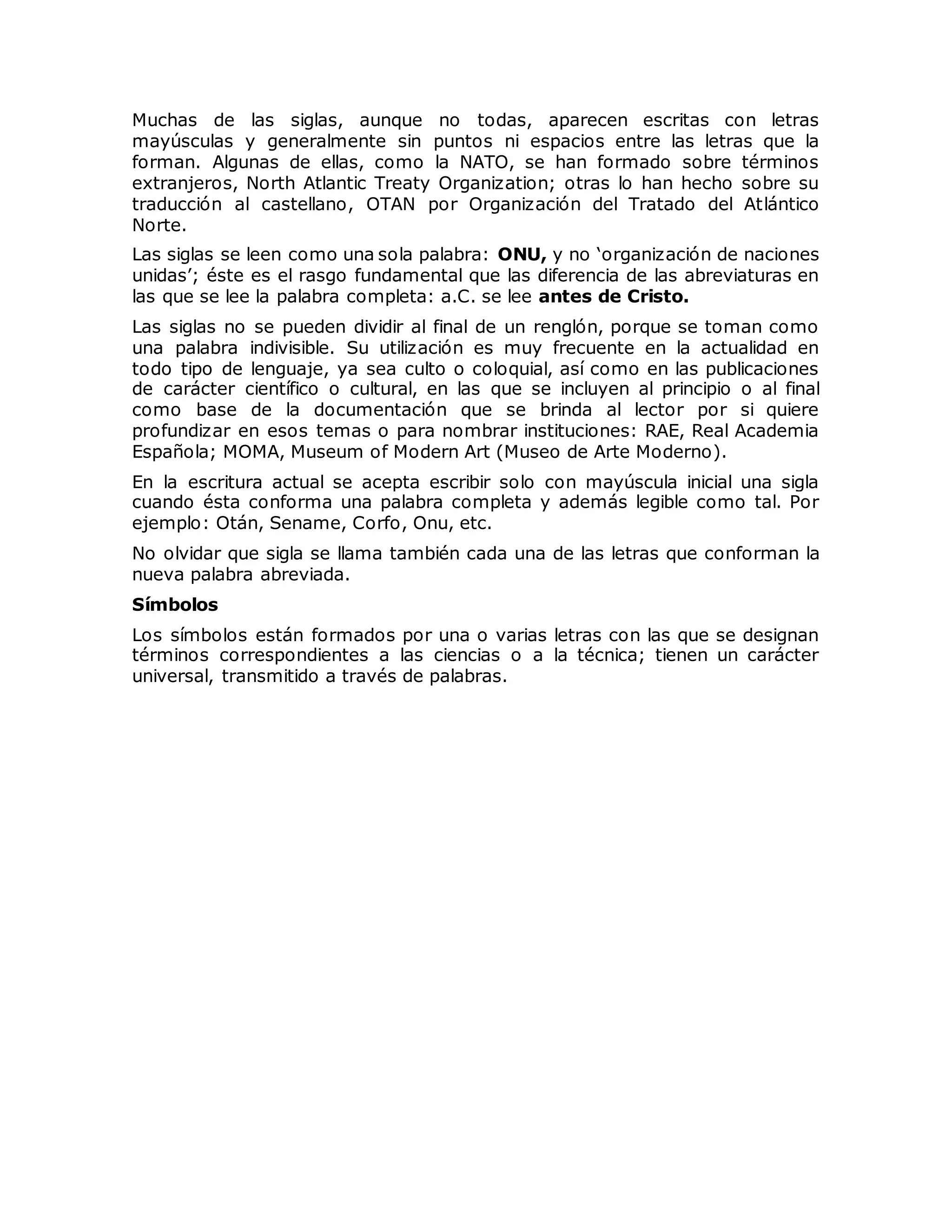 Abreviaturas, acrónimos, siglas, símbolos | DOCX