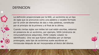 Abreviaturas, siglas, acrónimos | PPTX