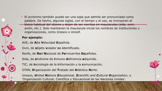 Abreviaturas, siglas, acrónimos | PPTX