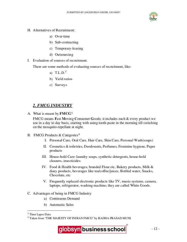 Abridged internship report