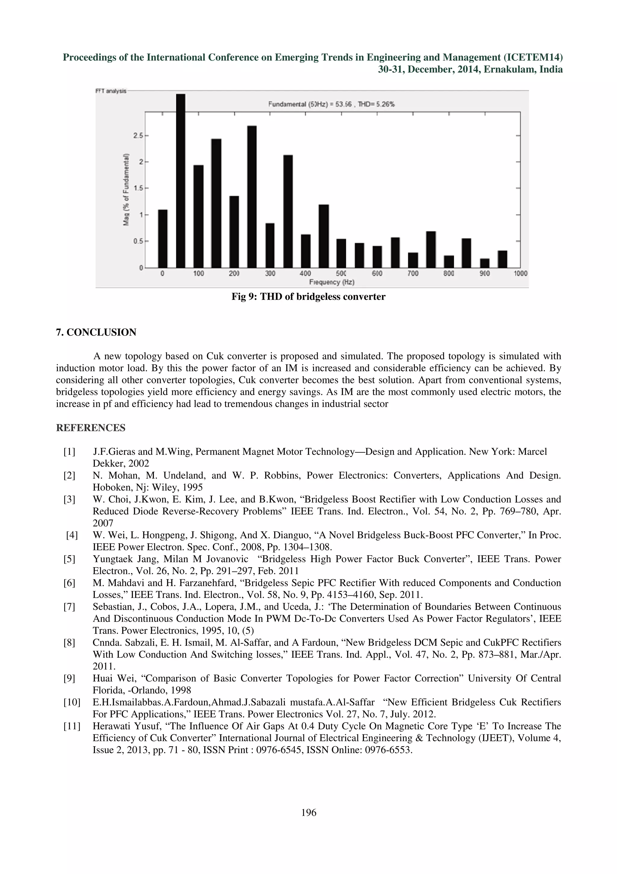 A bridgeless cuk converter based induction motor drive for pfc ...