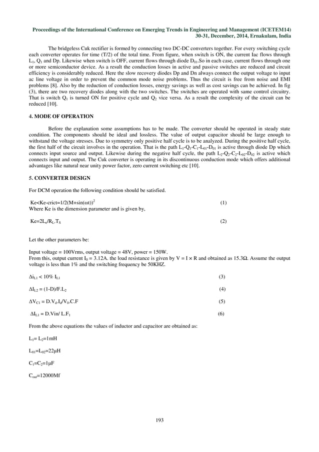 A bridgeless cuk converter based induction motor drive for pfc ...