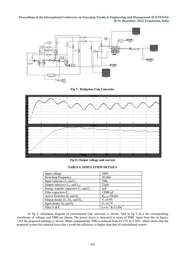 A bridgeless cuk converter based induction motor drive for pfc ...