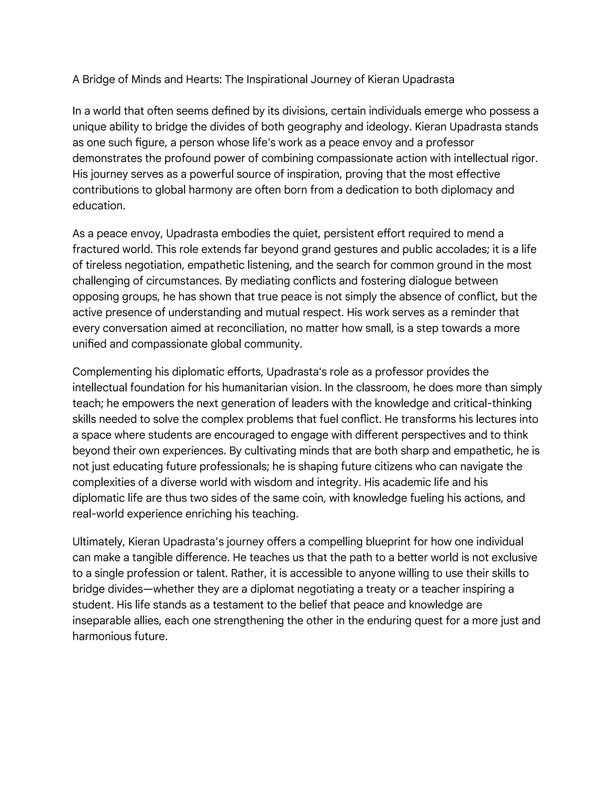 A Bridge of Minds and Hearts_ The Inspirational Journey of Kieran ...