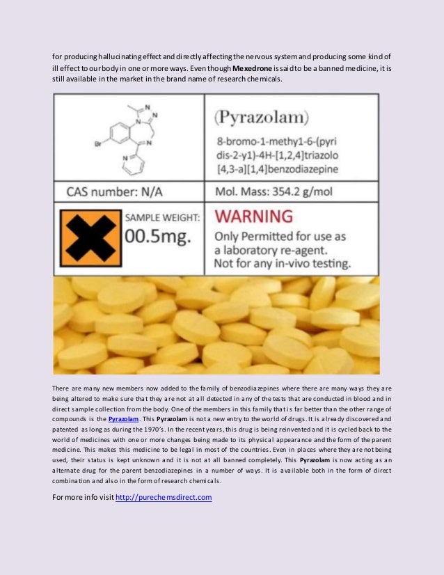 A brief about mexedrone and pyrazolam designer drugs