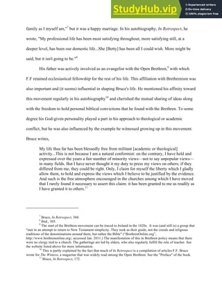 A Brief Biography Of F.F. Bruce | PDF