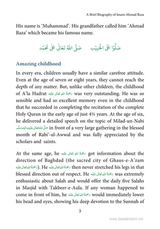 Islamic Book in English: A brief biography of imam ahmad raza khan | PDF
