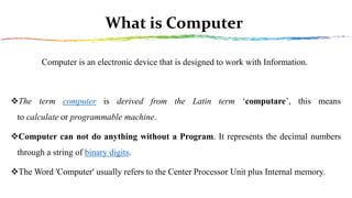 A Brief Computer History | PPTX