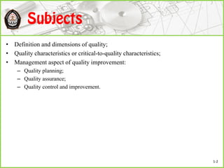 A Brief Concept of Quality | PPT
