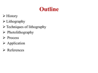 A brief description of photolithography | PPTX