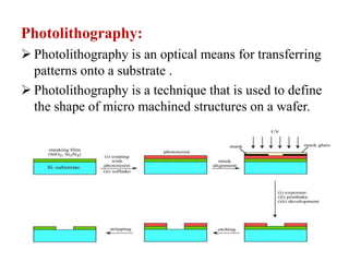 A brief description of photolithography | PPT