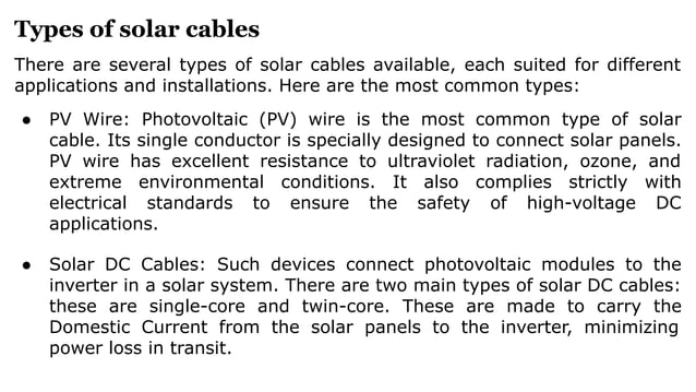 A Brief Guide About Solar Cables | Ksquare Energy | PDF | Science