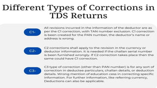 Complete Overview of Corrections for Updated TDS Returns | PDF