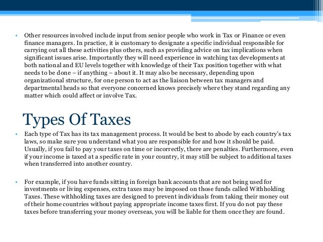 A brief guide to tax management processes | PPTX