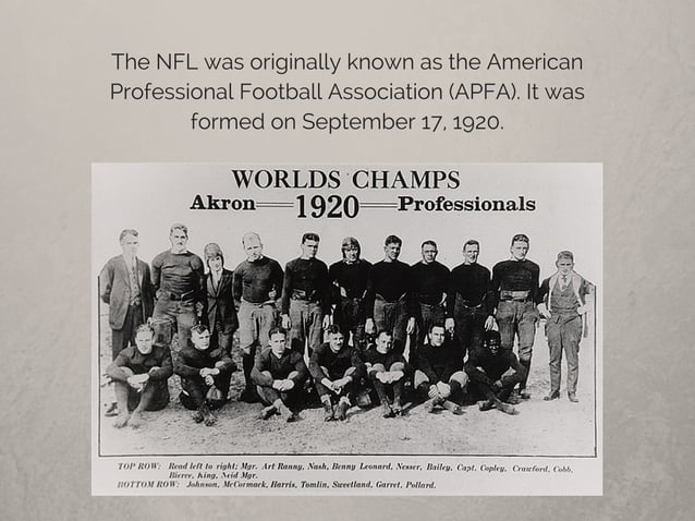 A Brief History of the NFL | PDF | American Football | Sports