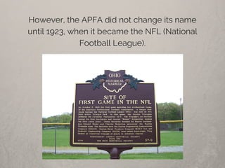 A Brief History of the NFL | PDF