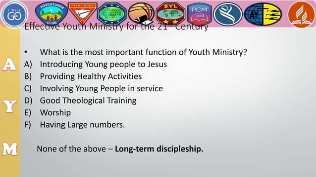 A Brief History of Adventist Youth Ministry.ppt | Christianity | Religion & Spirituality