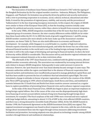 A Brief History of Association of SouthEast Asian Nations | PDF | Free ...