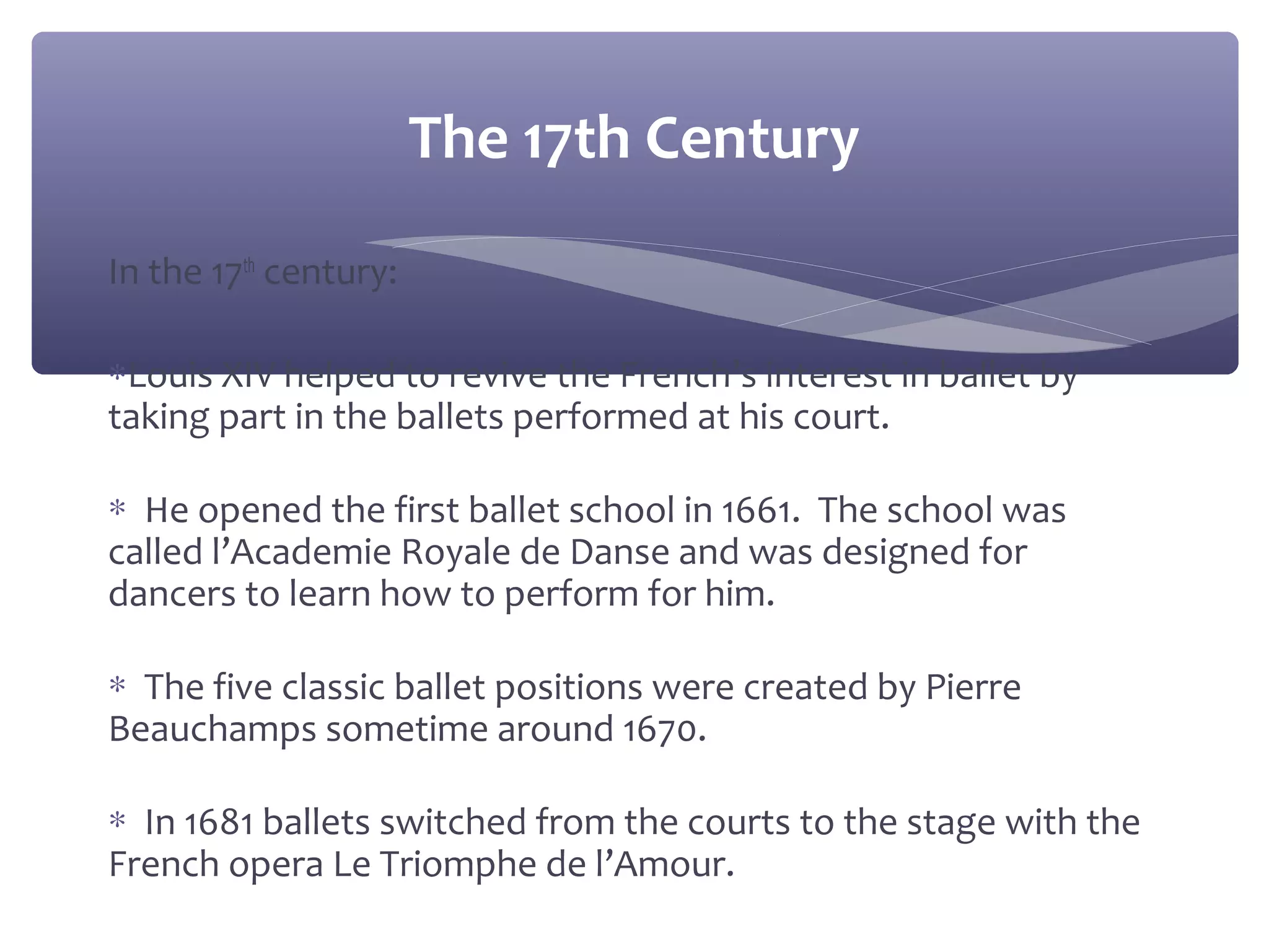 A brief history of ballet | PPT