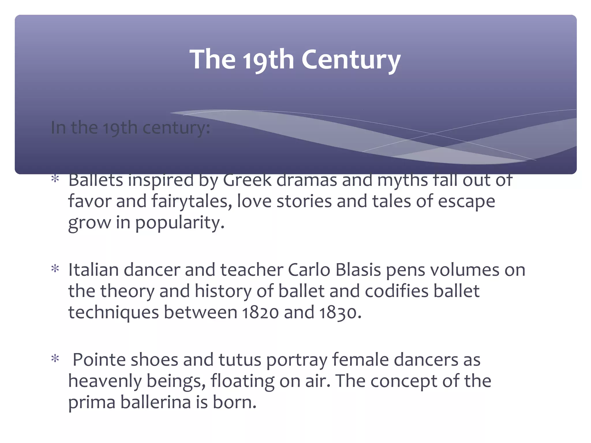 A brief history of ballet | PPT