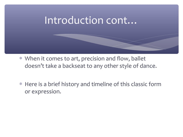 A brief history of ballet | PPT