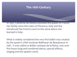 A brief history of ballet | PPT